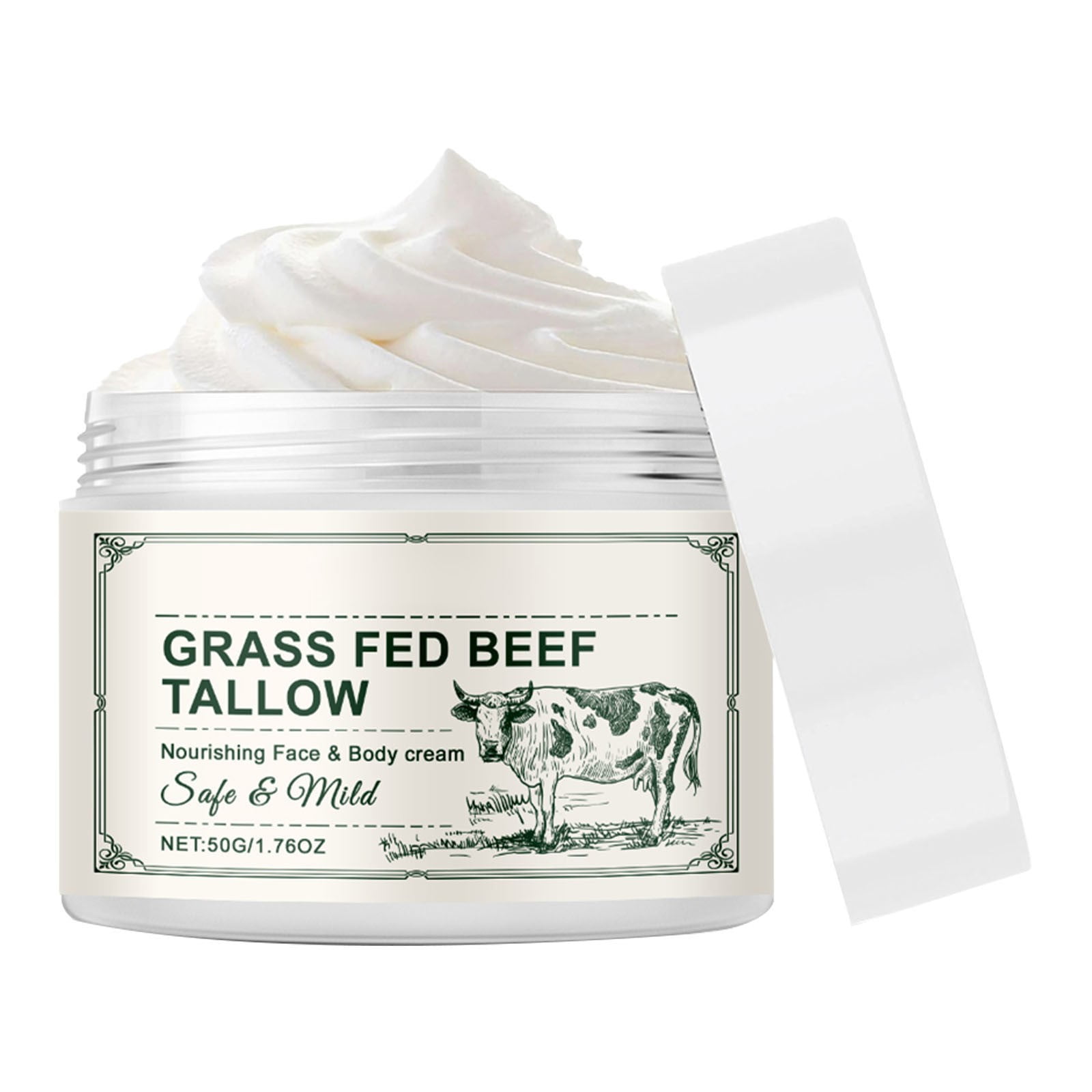 Tallow Facial Moisturizer, Beef Tallow Beef Tallow for Skin Tallow Moisturizer Unscented Beef ...