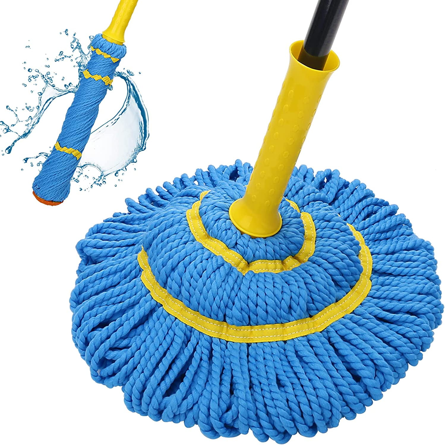 Self-Wringing Twist Mops for Floor Cleaning, KeFanta Microfiber Floor ...
