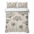 Spring Dandelion Wild Flower 3 Pieces Quilt Set,1 Quilt with 2 Shams ...