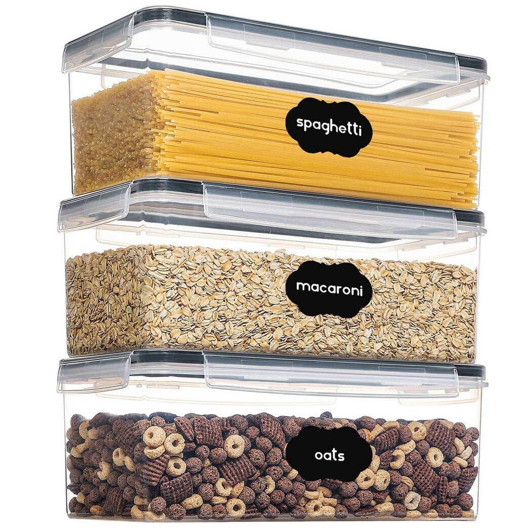 3Pcs Pasta Storage Containers, Airtight Food Storage Containers with ...