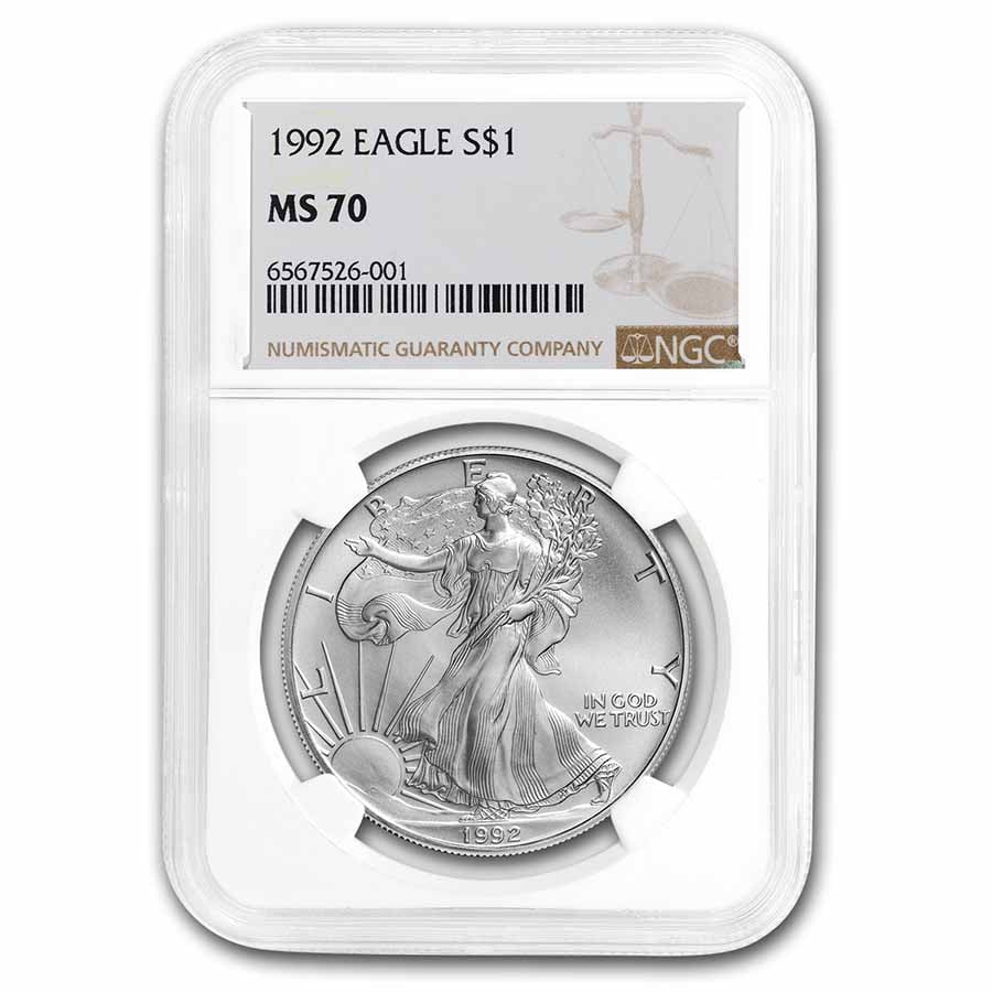 1992 American Silver Eagle MS-70 NGC - Walmart.com