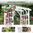 Ktaxon 7FT Vinyl Garden Arbor Arch PVC Wedding Arch for Patio Garden ...