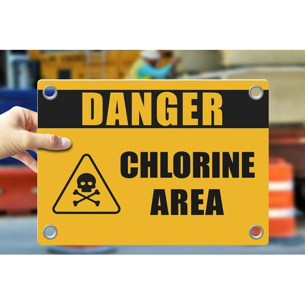 CHLORINE AREA | Warning Notice Caution Danger 3mm PVC Sign - Walmart.com