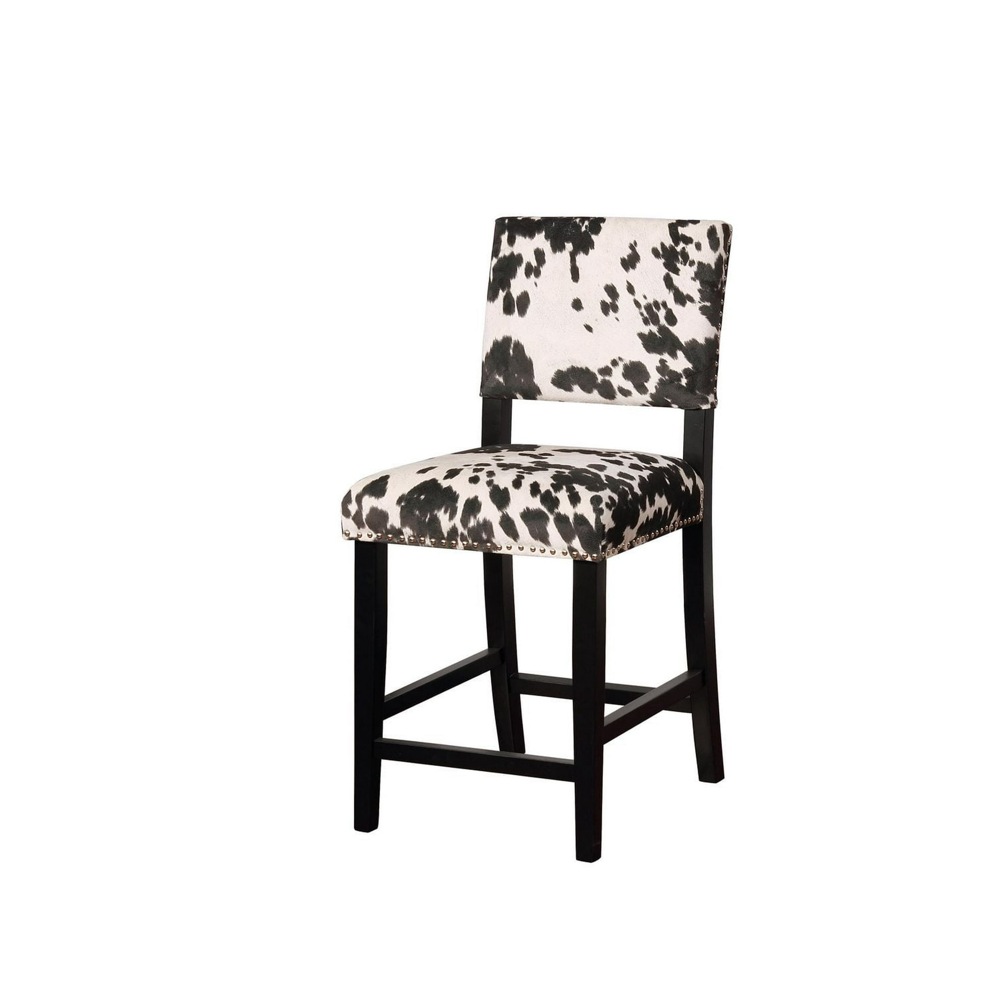 Click here for Linon Noah Black Cow Print Counter Stool 1m prices