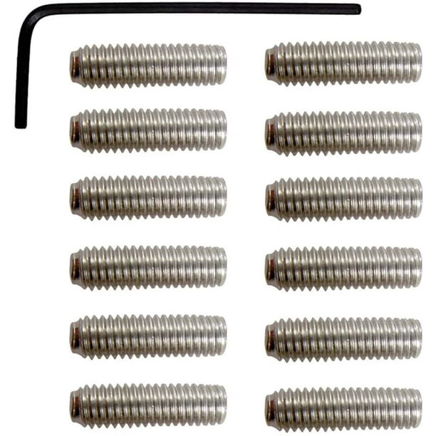 12 Pieces M3 x 10mm Guitar Saddle Bridge Height Adjustment Hex Screws ...