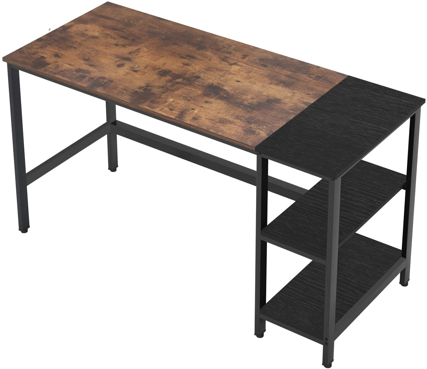 Buy Soges 55 Computer Desk with Storage Shelf, Wood Office Table ...