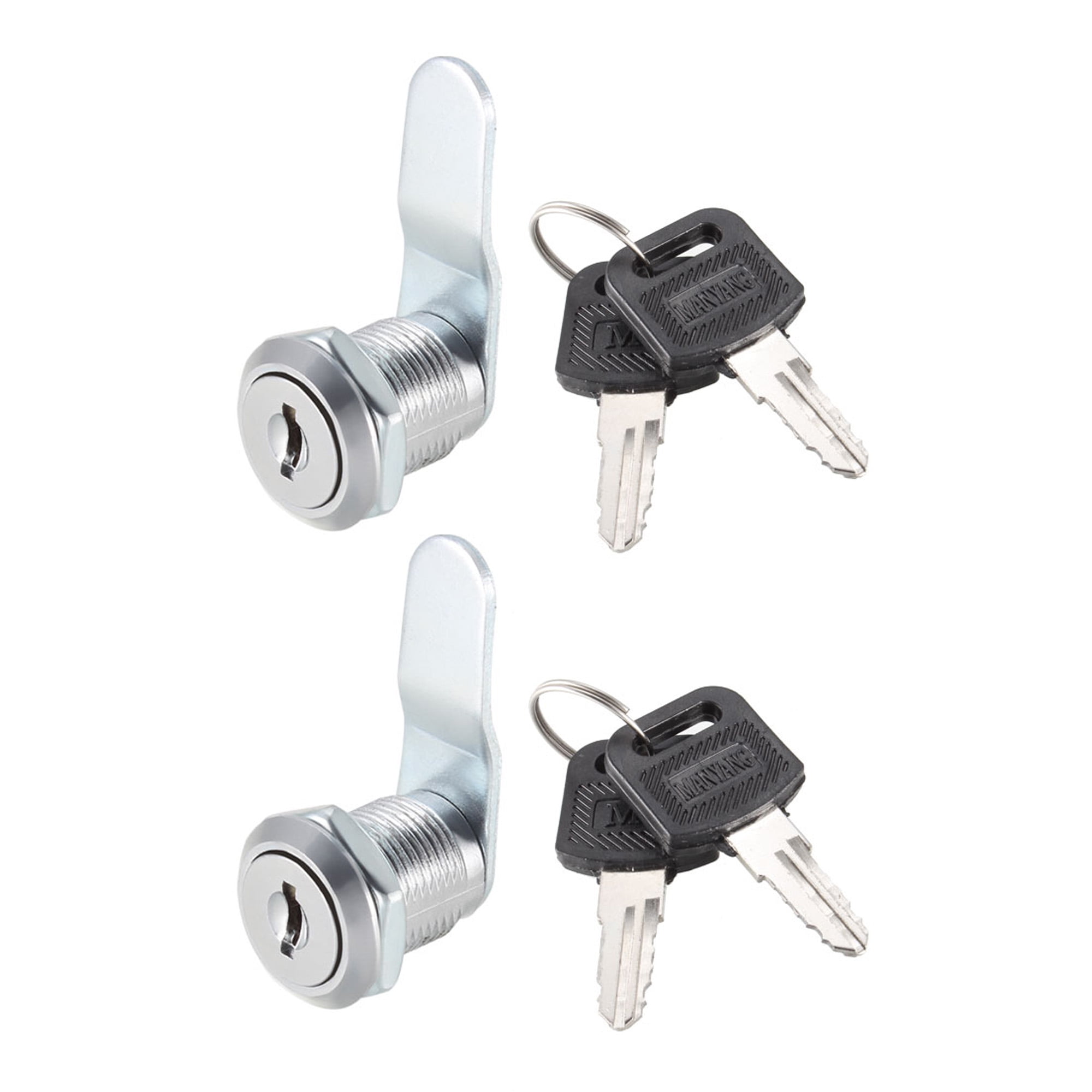 Uxcell Cam Lock 20mm Cylinder Long Fit on Max 1/2-inch Panel Keyed ...