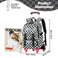 IvyH 6 Wheels Rolling Backpack Wheeled Roller School Bag Elementary ...