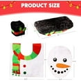 5 Pieces Christmas Snowman Theme Bathroom Decoration Set with Toilet ...