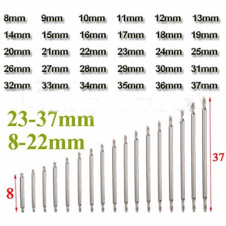 30Pcs Stainless Steel Watch Band Spring Bars Strap Link Pins 8mm-22mm ...