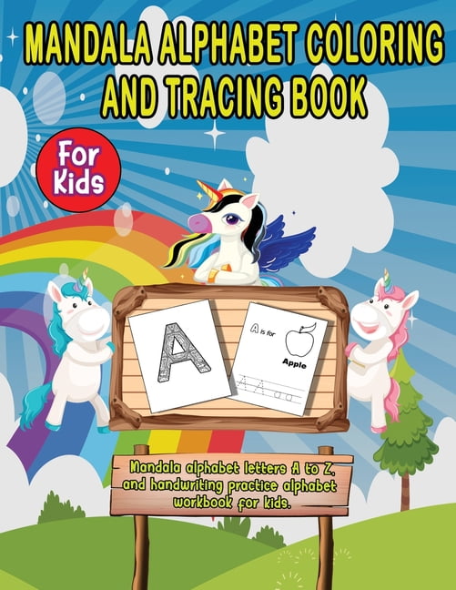 Mandala Alphabet Coloring and Tracing Book: Mandala Alphabet Letters A ...