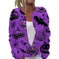 Halloween Sweaters for Women Funny Cartoon Bat Womens Cardigan Sweaters ...