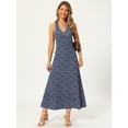 DARING DIVA Women's Halter Sleeveless A-line Maxi Floral Print Sundress ...