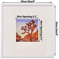 Aluminum Picture Frame and Real Glass -8x8 Picture Frame with Mat for ...