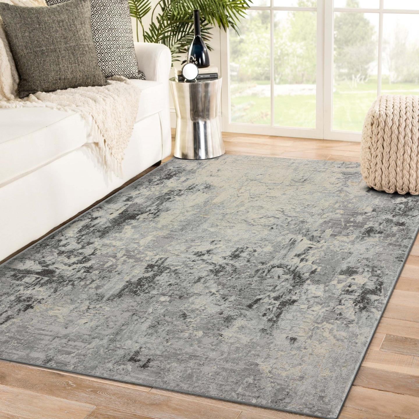 Luxe Weavers Modern Abstract Gray 8x10 Area Rug Stain Resistant Carpet ...