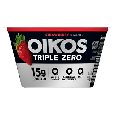 Oikos Triple Zero 18g Protein, 0g Added Sugar, Plain Greek Nonfat ...