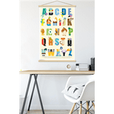 Disney Characters as the Alphabet Wall Poster with Magnetic Frame, 22. ...