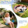 Yacona Swing Sets for Backyard, with Saucer & Belt Swing, Playground ...