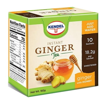 Honsei Instant Ginger Honey Tea, 18 g/0.63 oz., 20 Sachets Each Box - 3 ...