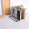 GIXUSIL Desk Organizer, Office File Holder, Triangle Book Rack | Metal ...