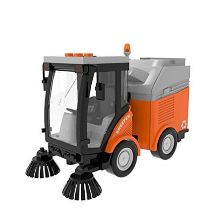 Fun Little Toys Street Sweeper Truck Toy Friction Powered Kids cleaning ...