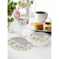 Coasters Set of 6 Daisy Floral Drink Coasters with Holder Absorbent ...