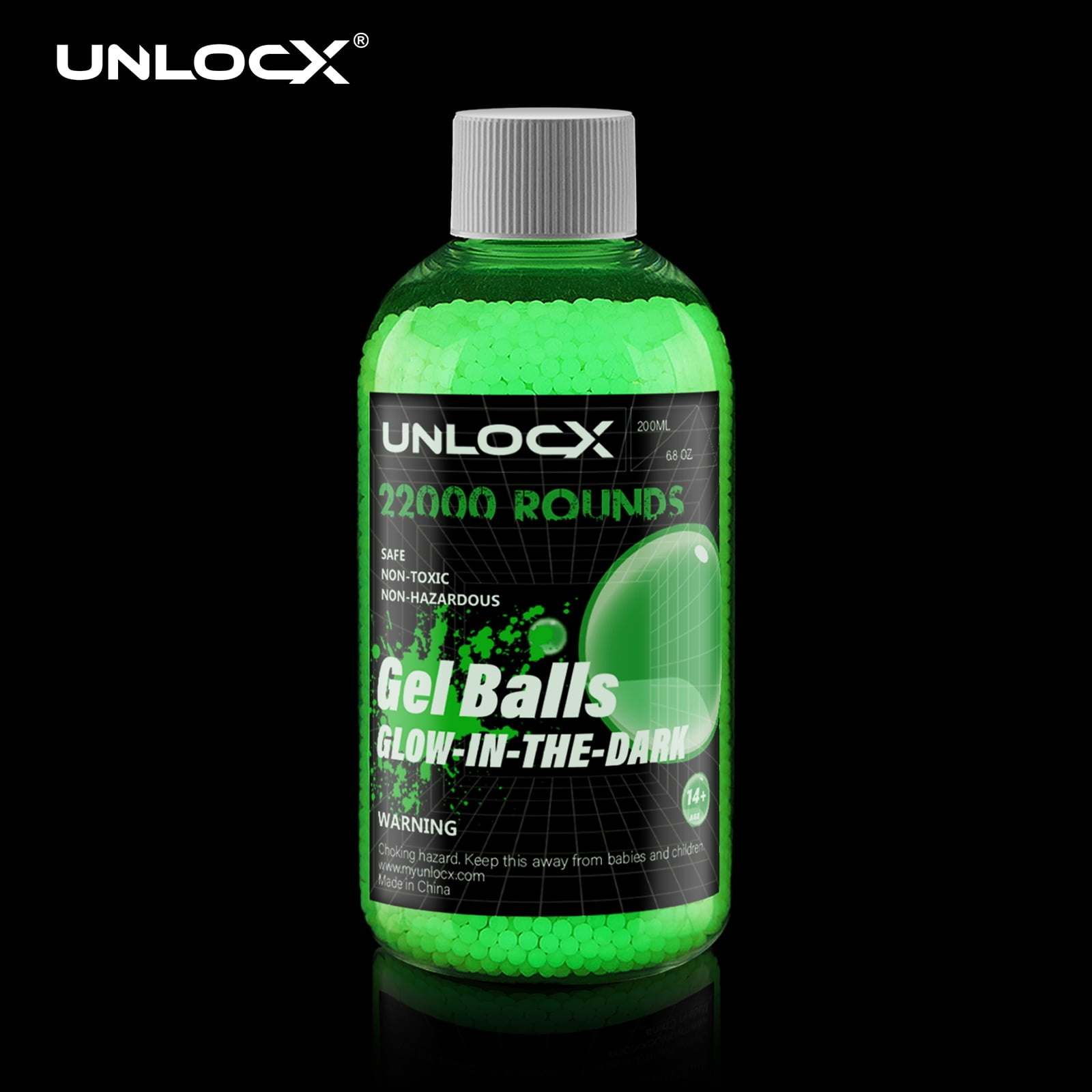 UnlocX Glow In The Dark Gel Balls for Water Bead Blasters - 7.5mm ...