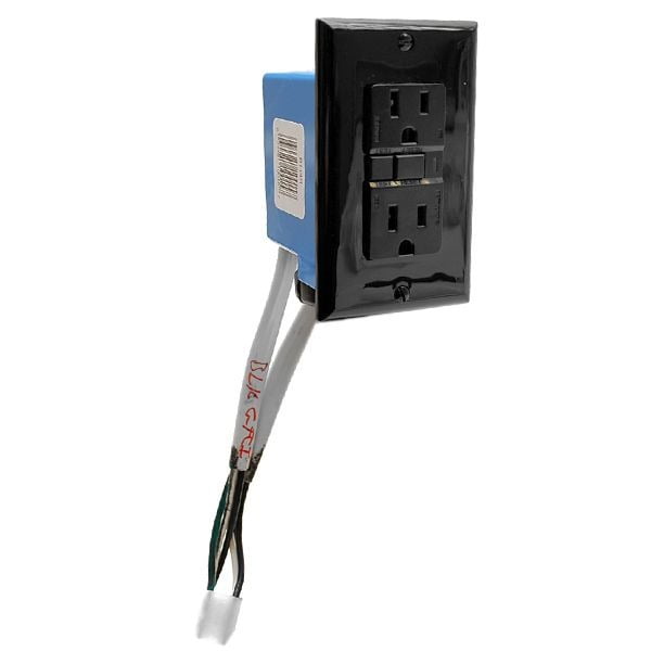 Boat Outlet Panel | Type B 4 1/2 x 2 3/4 Inch Black Plastic - Walmart.com