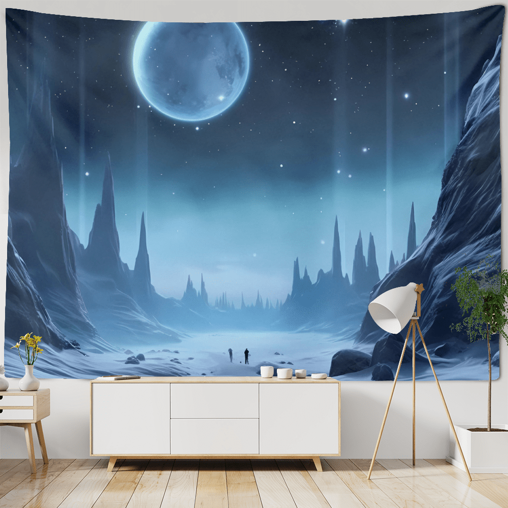 FABOTD Tapestry Wall Tapestry, Starry Night Sky Tapestry, Horizontal ...