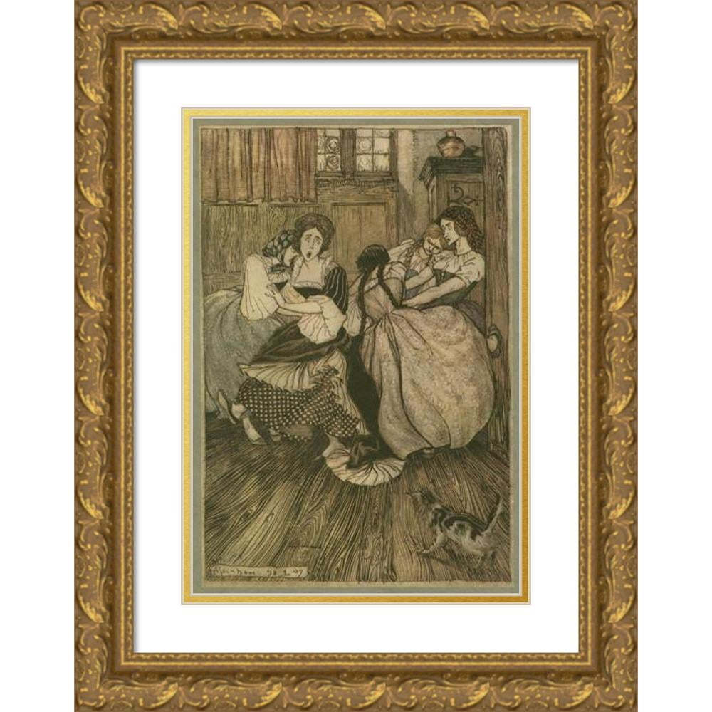 Arthur Rackham 14x18 Gold Ornate Wood Frame and Double Matted Museum ...