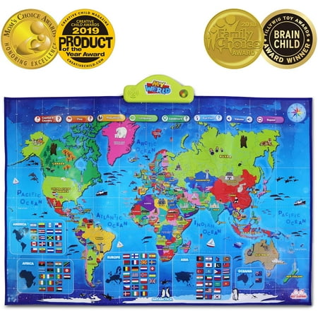 BEST LEARNING i-Poster My World Interactive Map - Educational Talking ...