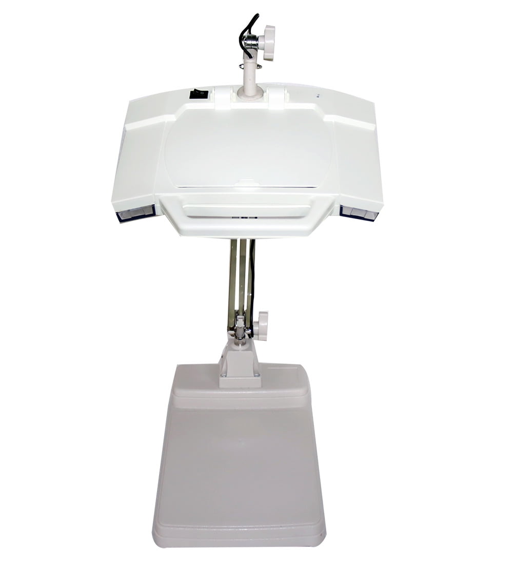 INTBUYING 10X HD Benchtop Magnifier Lamp with LED Light Magnifying ...