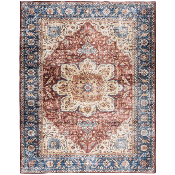 ReaLife Rugs Machine Washable Printed Vintage Bohemian Medallion ...