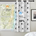 Black and White Cat Head Blackout Curtains,Triple Weaved Fabric,Thermal ...
