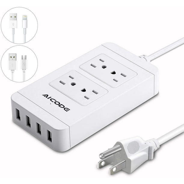 Multi Power Bar Surge Protector Power Strip with USB Charger,Extension ...