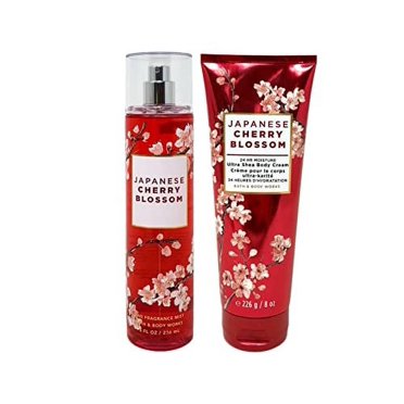 Bath and Body Works Japanese Cherry Blossom 3-Piece Bundle: 8oz Body Lotion, 10oz Shower Gel ...