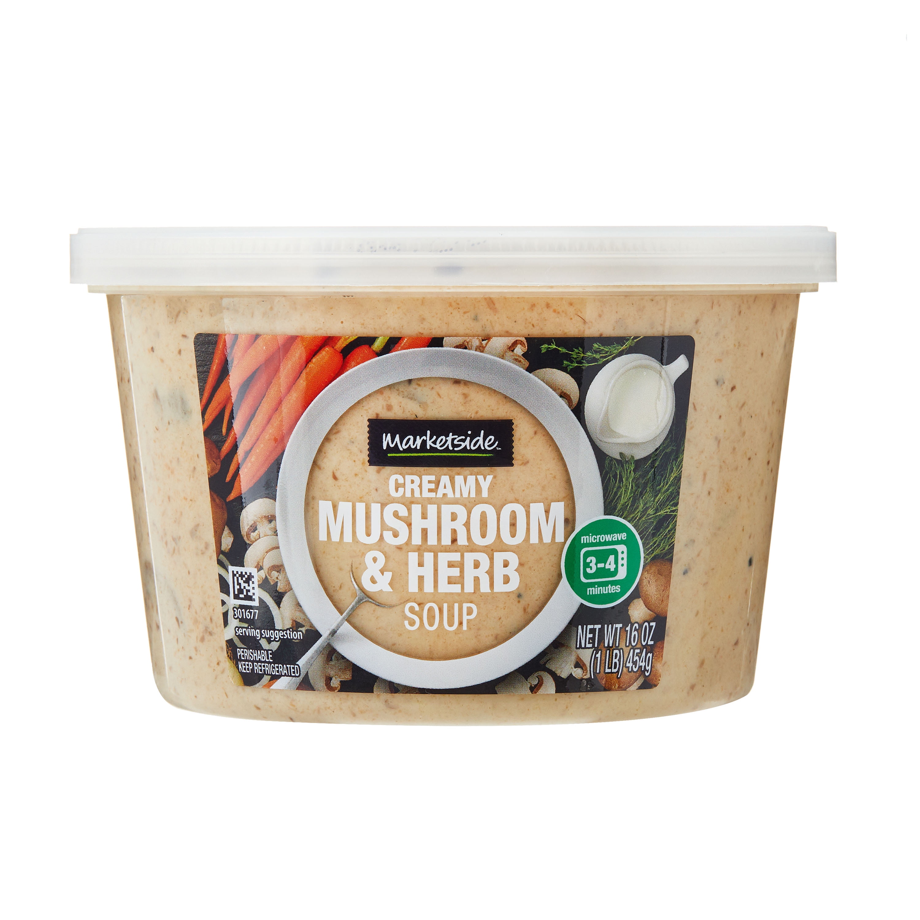 Marketside Creamy Mushroom & Herb Soup - Fresh Deli Soup, 16 oz Cup ...