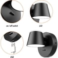 Wall Light LED Wall Sconce with /Off USB Port 110 Hardwired Wall Lamp ...