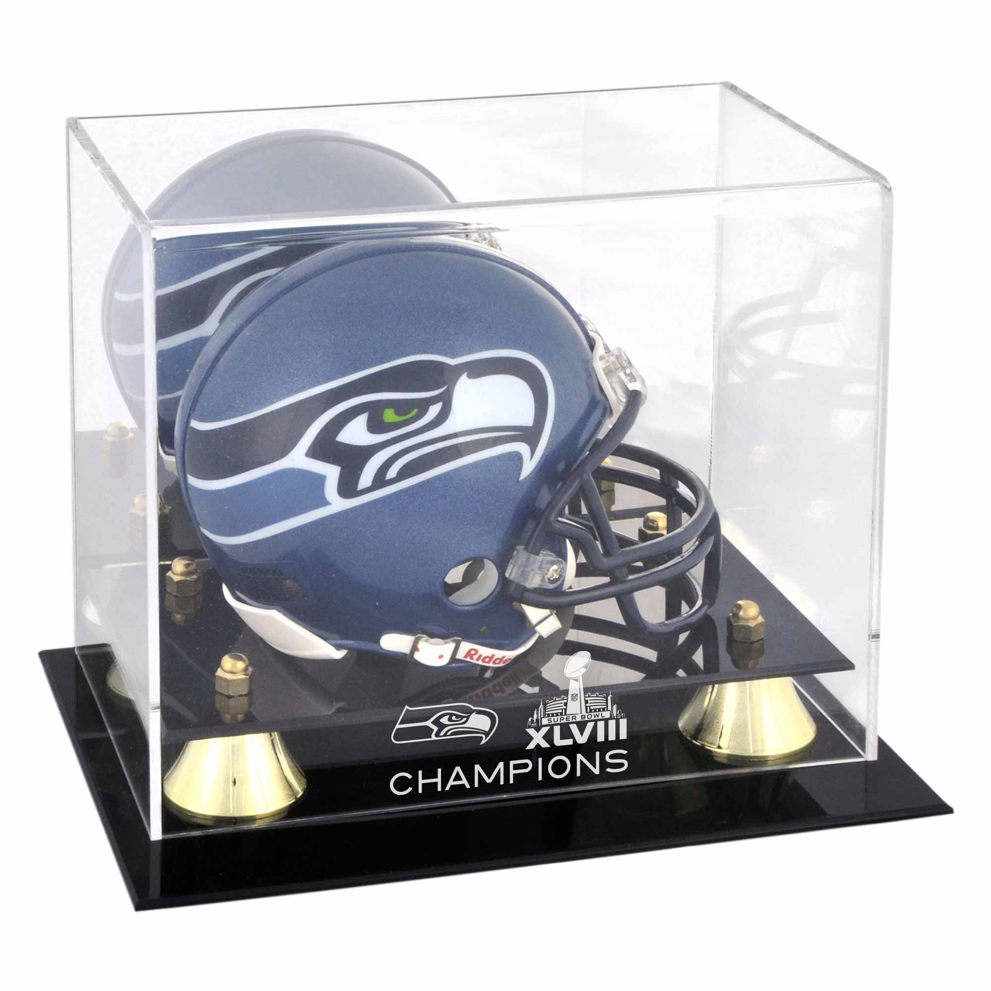 Seattle Seahawks Super Bowl XLVIII Champions Golden Classic Mini Helmet ...