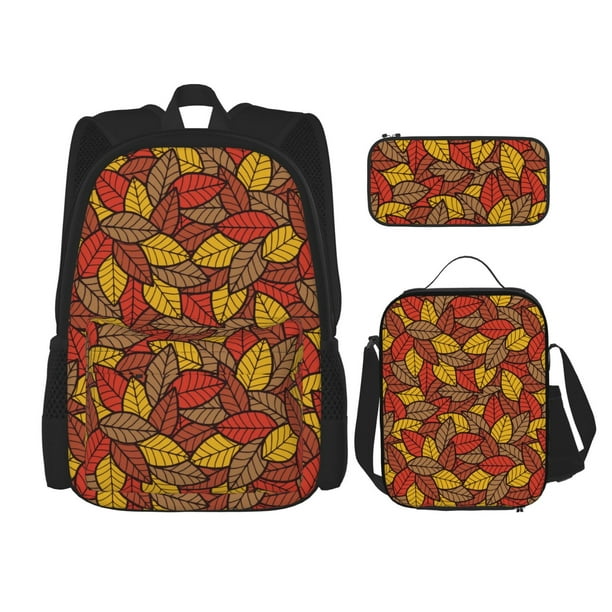Fotbe Fall Leaves Set Escolar 3 en 1 para Niños - Mochila Duradera con Lonchera Aislante y ...