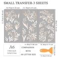 1Set 3 Sheets 3 Styles PVC Waterproof Decorative Self Adhesive Floral ...