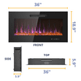 Prominence Home 36x19" Electric Remote Controlled LED Wall Mount ...