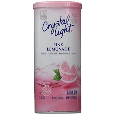 Crystal Light Pink Lemonade Powdered Drink Mix, Single Packets, Pour ...