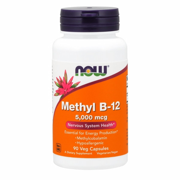 90 cápsulas vegetarianas de metil B-12 de Supplement Now Foods (paquete ...