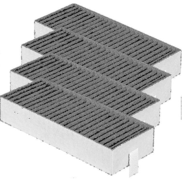 4pcs Activated Carbon Filters For Extractor Hood Siemens Hz9vrcr0 ...