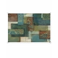 Bohemian Sun Shade Sail 6.5'X10' Vintage Floral Texture Geometric Plaid ...