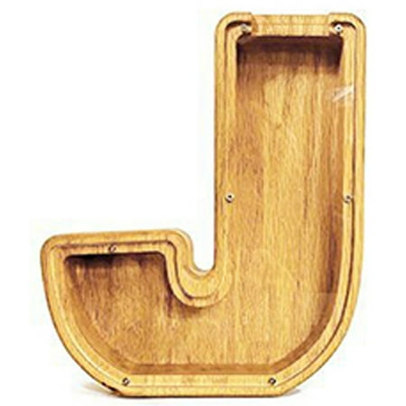 Wooden Monogram Piggy Bank Capital Letter Money Bank Initials Piggy ...