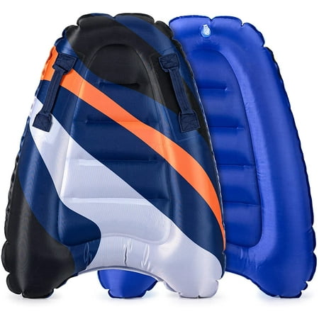 Inflatable Surf Body Board with Handles, Lightweight Swimming Floating ...