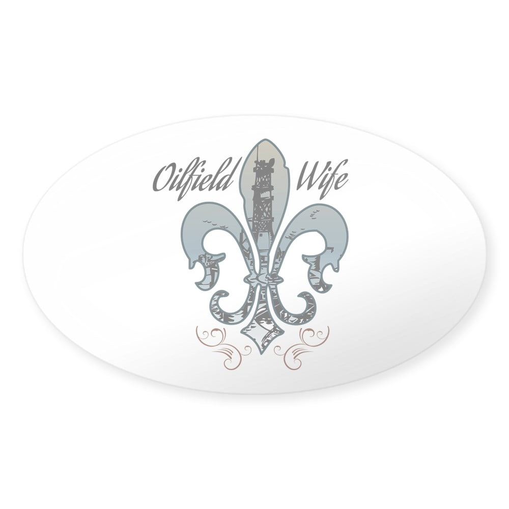 CafePress - Oilfield Wife - Sticker (Oval) - Walmart.com