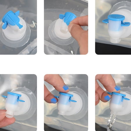 Home Outdoor Folding Portable Water Bag With Faucet Car Water Storage ...
